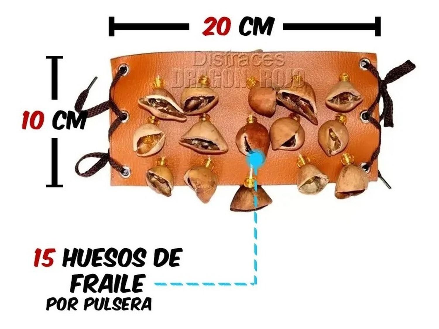 Pulsera Huesera Azteca Danza Prehispanica Hueso De Fraile – Dragón Rojo